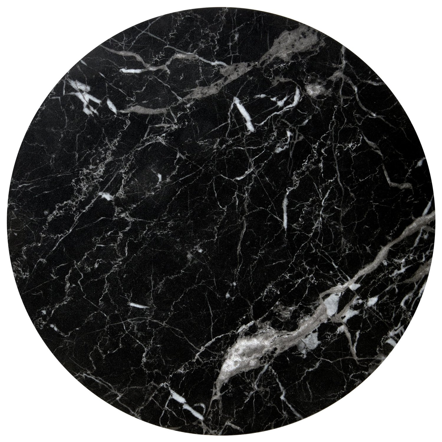 OREO set of two c. tables - black marble / black - HALMAR