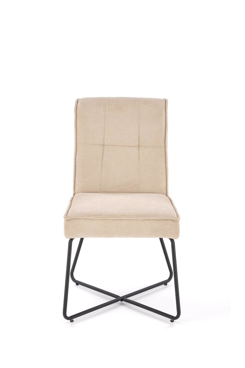 K534 krzesło nogi - czarne, siedzisko - beżowe - HALMAR