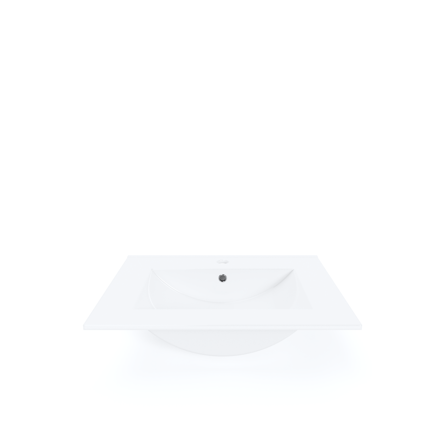 PRATO Umywalka ceramiczna wpuszczana 60 cm biały - HALMAR