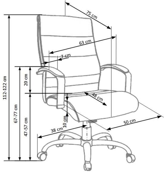 TEKSAS chair color: black - HALMAR